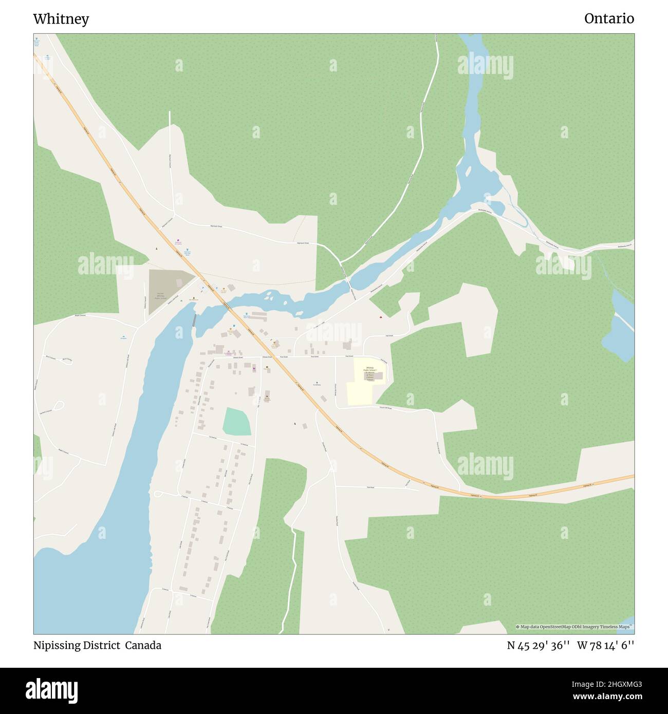 Whitney ontario map hi-res stock photography and images - Alamy