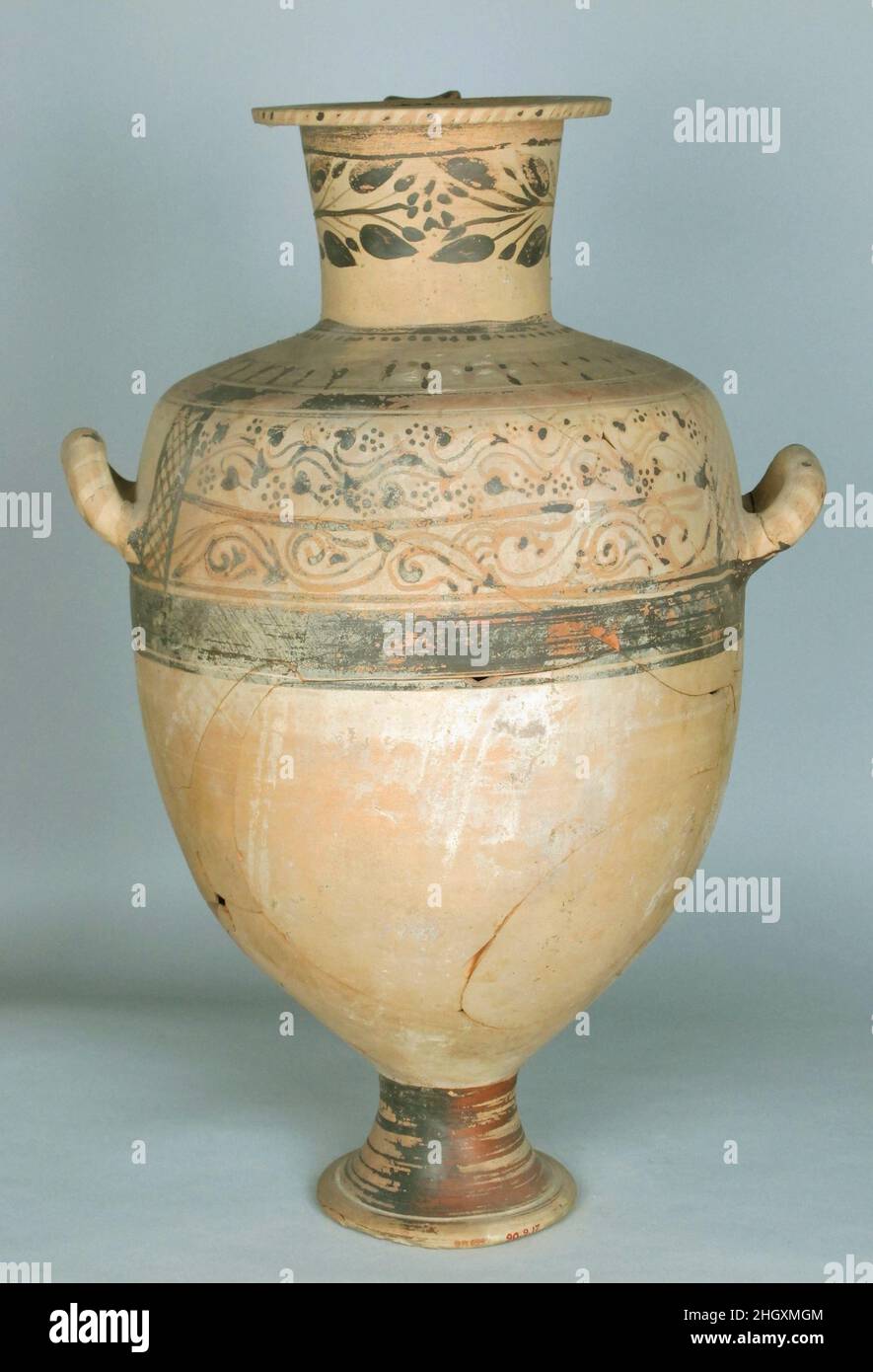 Terracotta Hadra hydria (water jar) 215 B.C. Greek, Egypt, Alexandria ...