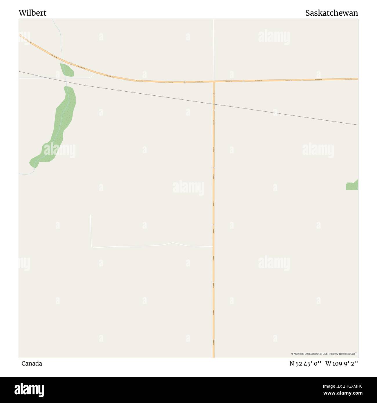Wilbert, Canada, Saskatchewan, N 52 45' 0'', W 109 9' 2'', map ...