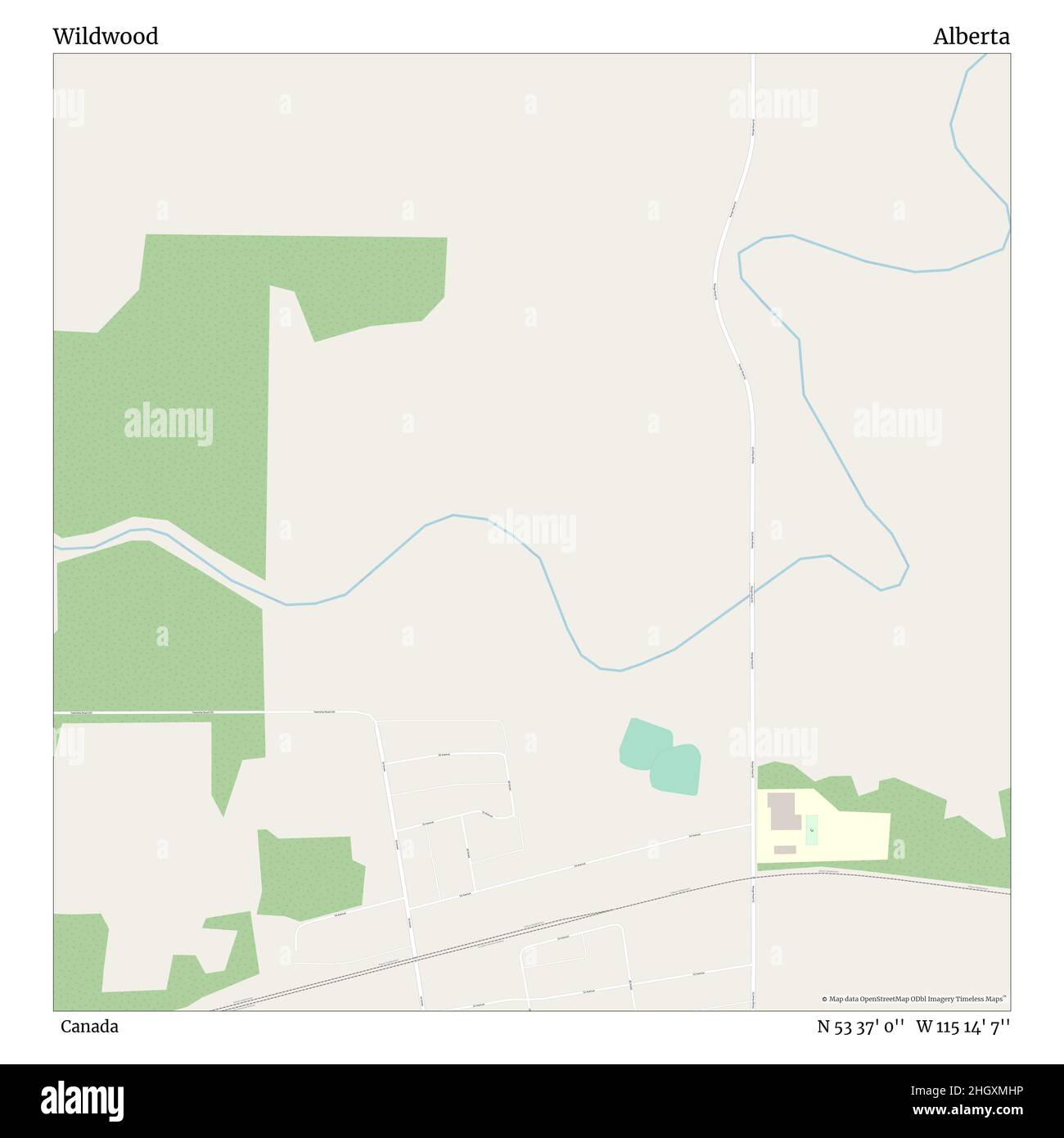 Map of wildwood alberta hi-res stock photography and images - Alamy