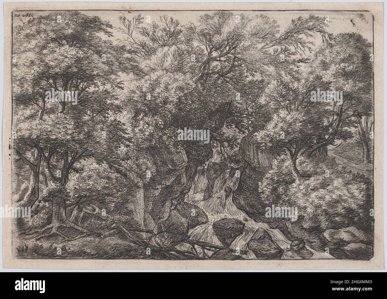 The Large Waterfall 17th century Anthonie Waterloo Dutch. The Large ...