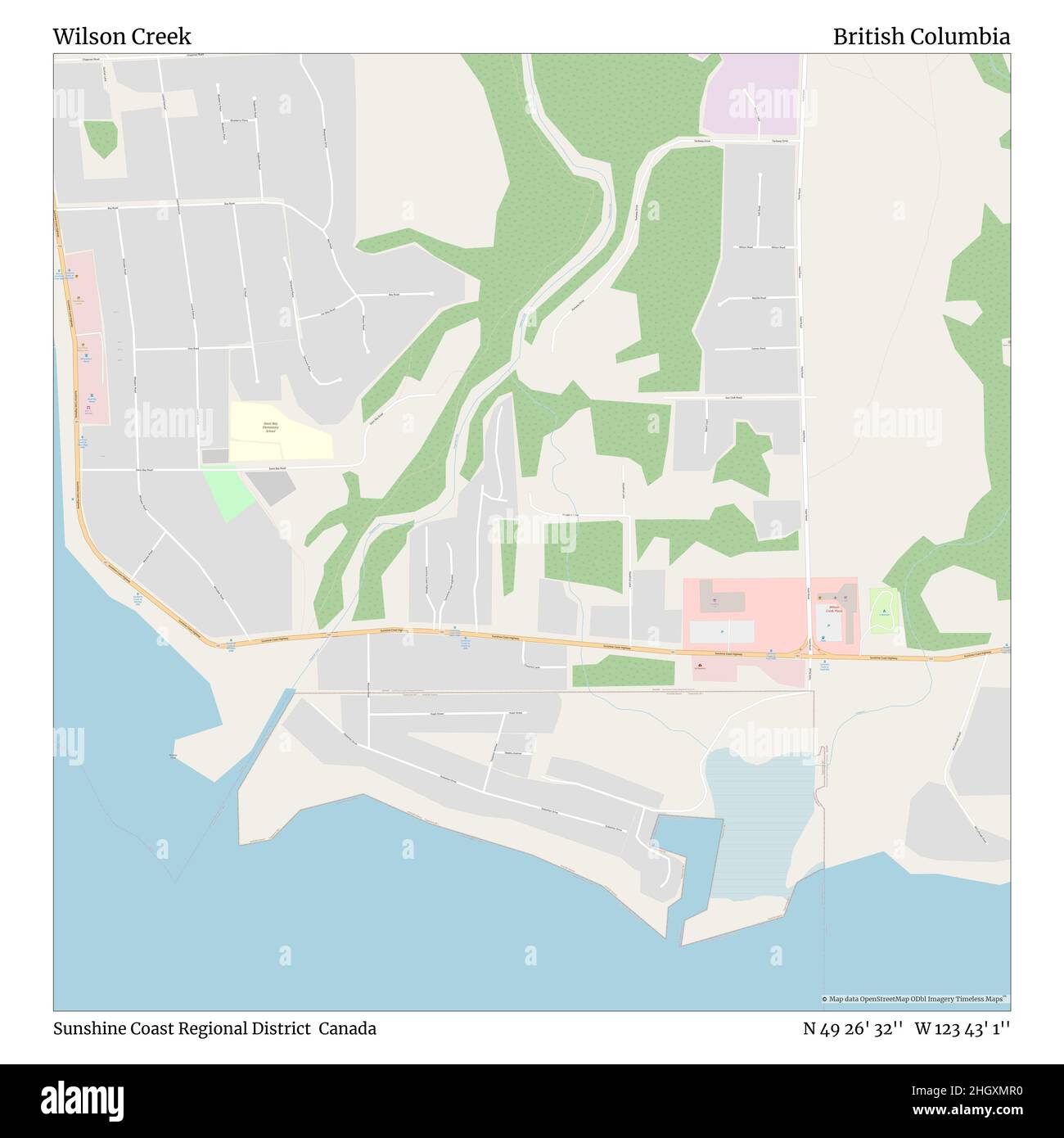 Map of wilson creek Cut Out Stock Images & Pictures - Alamy