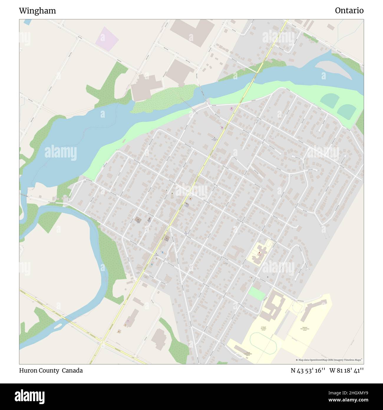 Wingham ontario map hi-res stock photography and images - Alamy