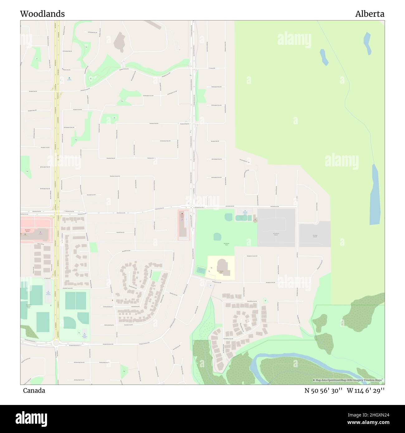 Woodlands map hi-res stock photography and images - Alamy