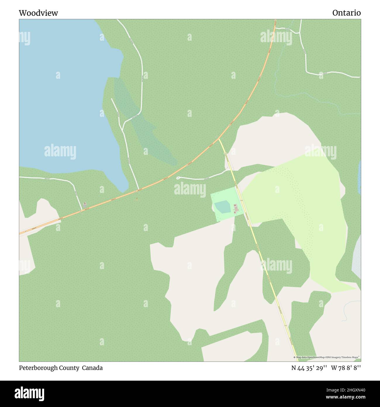 Map of peterborough ontario Cut Out Stock Images & Pictures - Alamy