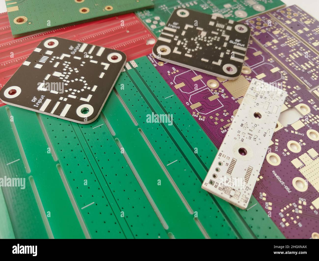 Various multicolor electronics printed circuit board for radio ...