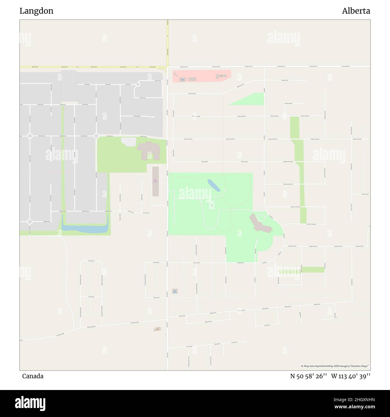 Map of langdon hi-res stock photography and images - Alamy