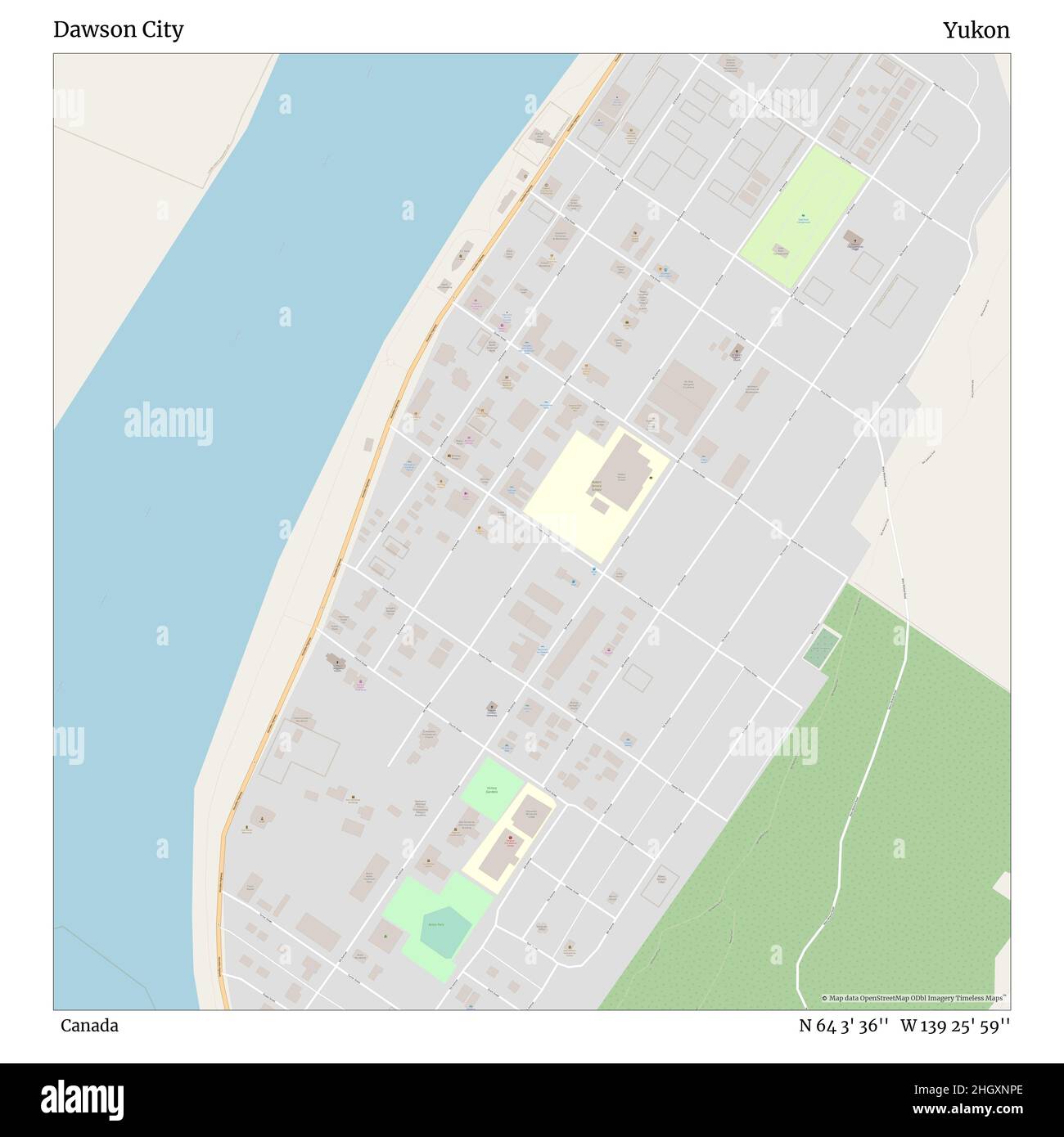 Map of dawson city hi-res stock photography and images - Alamy