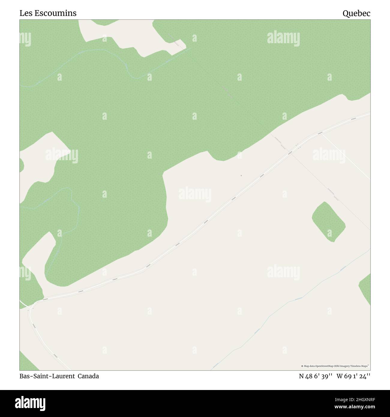 Map of les escoumins hi-res stock photography and images - Alamy