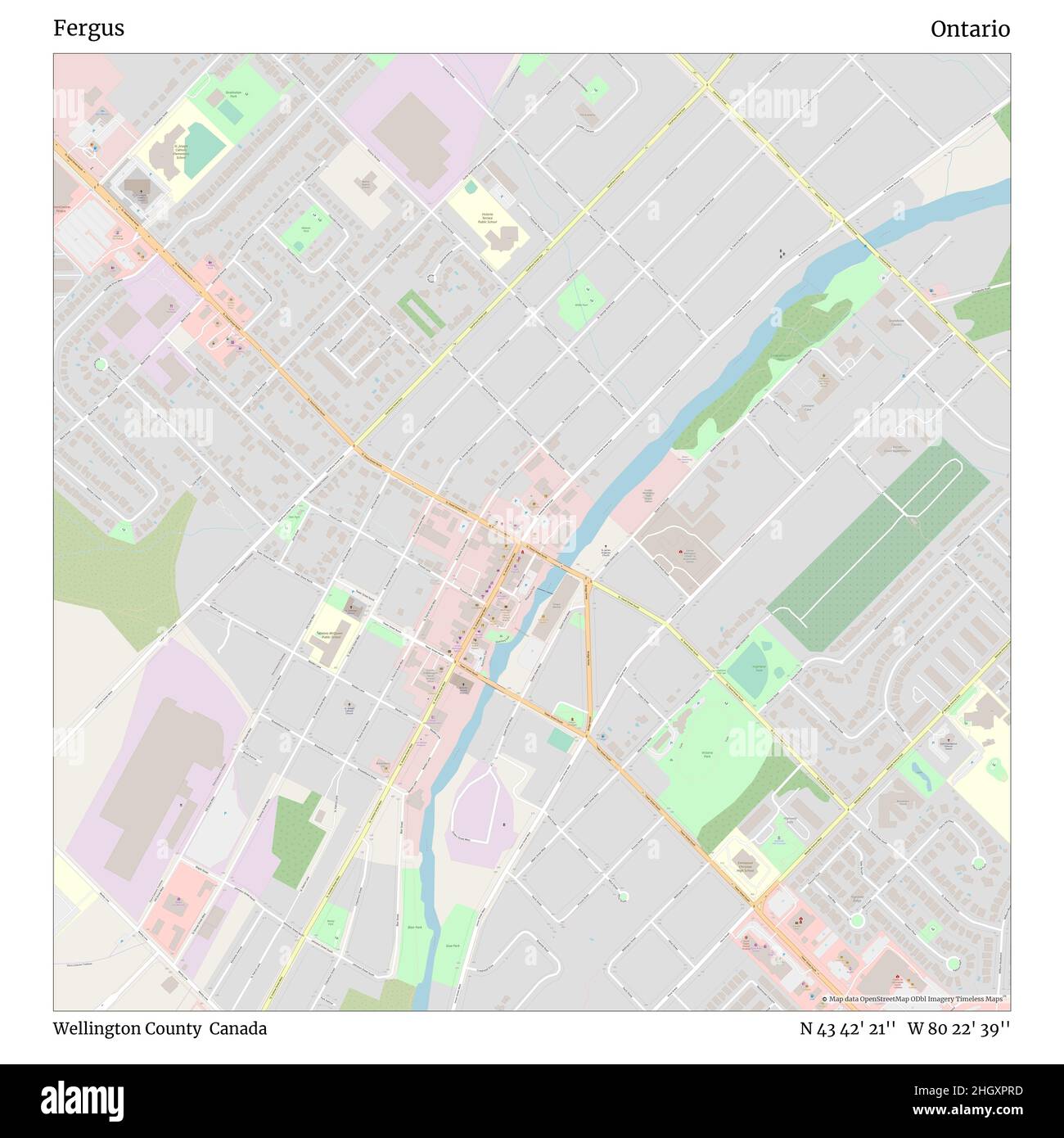 Fergus ontario map hi-res stock photography and images - Alamy