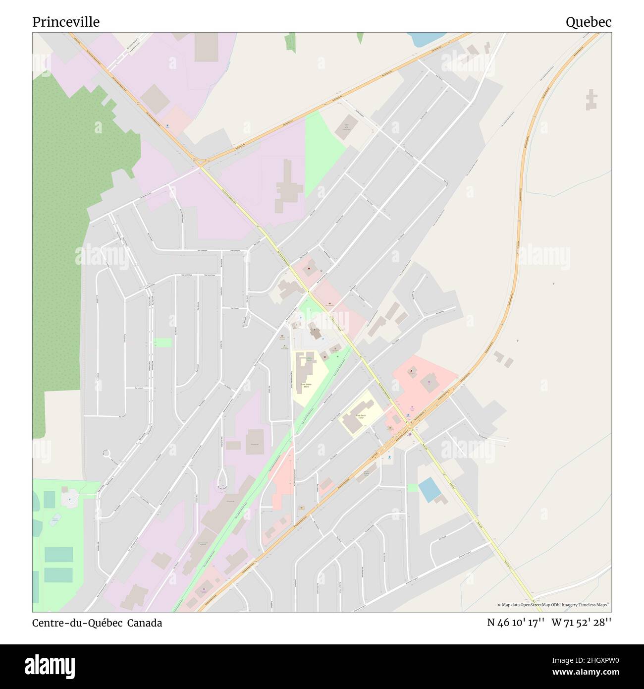Map of princeville quebec hi-res stock photography and images - Alamy