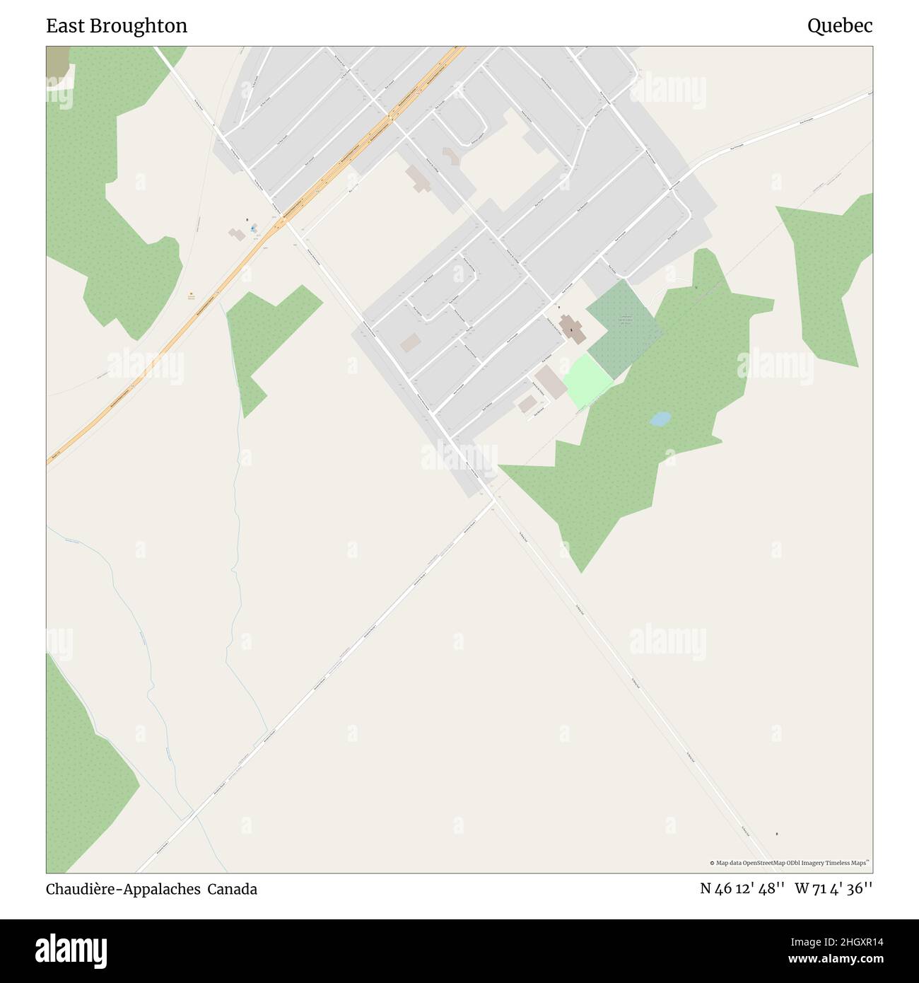 Map of east broughton quebec Cut Out Stock Images & Pictures - Alamy