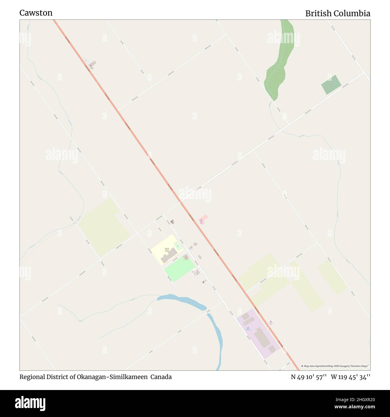 Okanagan map hi-res stock photography and images - Alamy