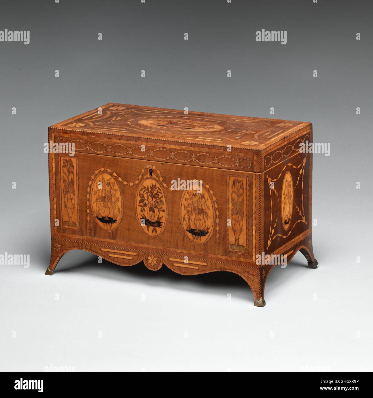 Tea chest with tea caddies ca. 1790 British. Tea chest with tea caddies ...