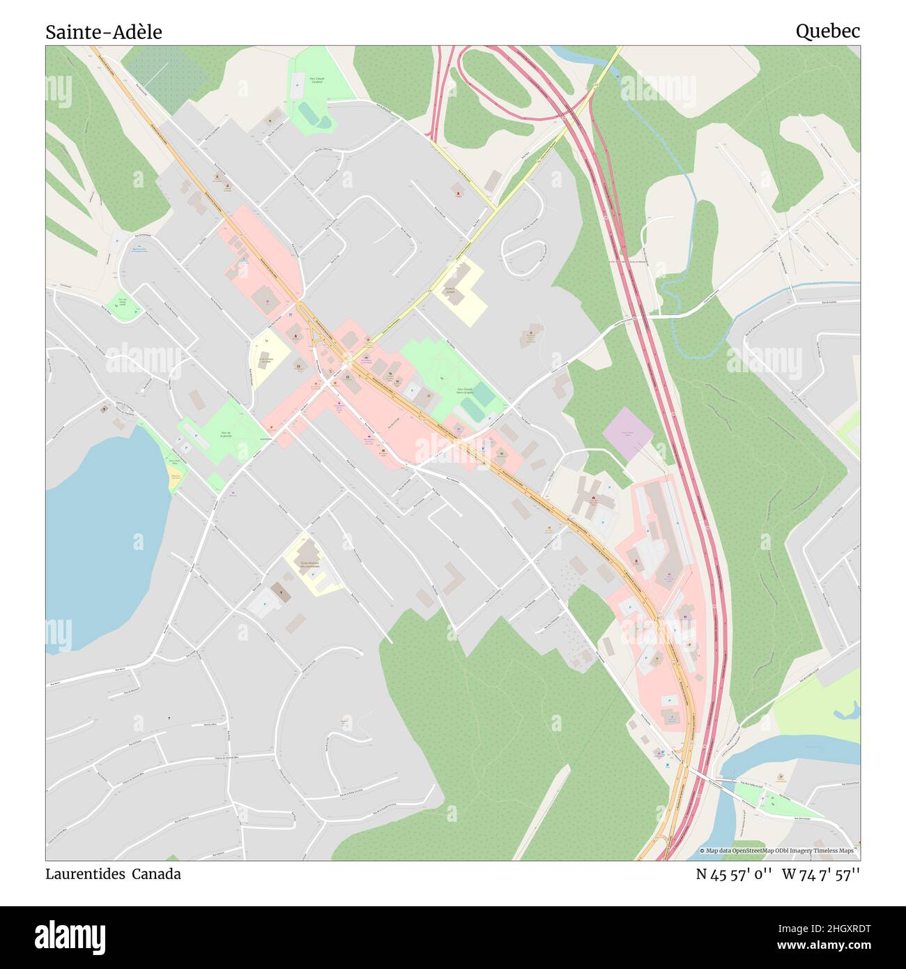 Sainte-Adèle, Laurentides, Canada, Quebec, N 45 57' 0'', W 74 7' 57 ...