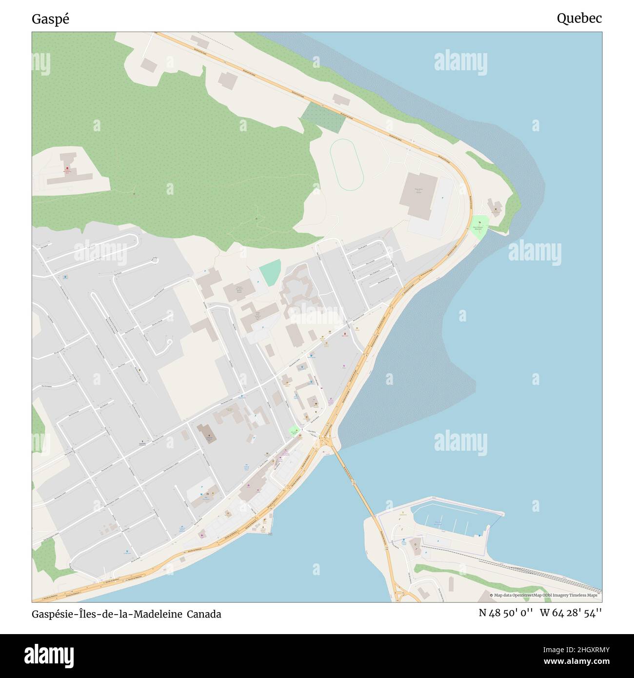 Map of gaspe Cut Out Stock Images & Pictures - Alamy