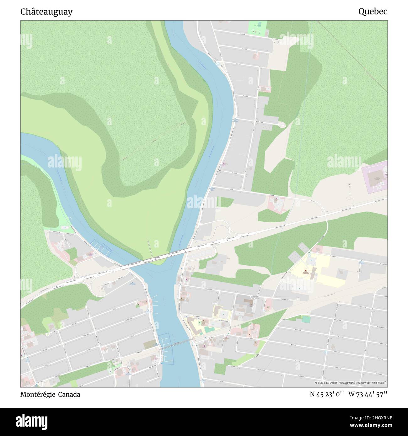Map of chateauguay quebec Cut Out Stock Images & Pictures - Alamy