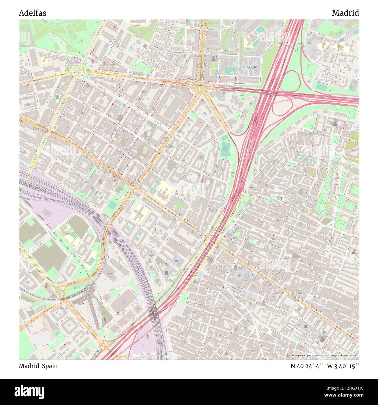Madrid map streets hi-res stock photography and images - Alamy