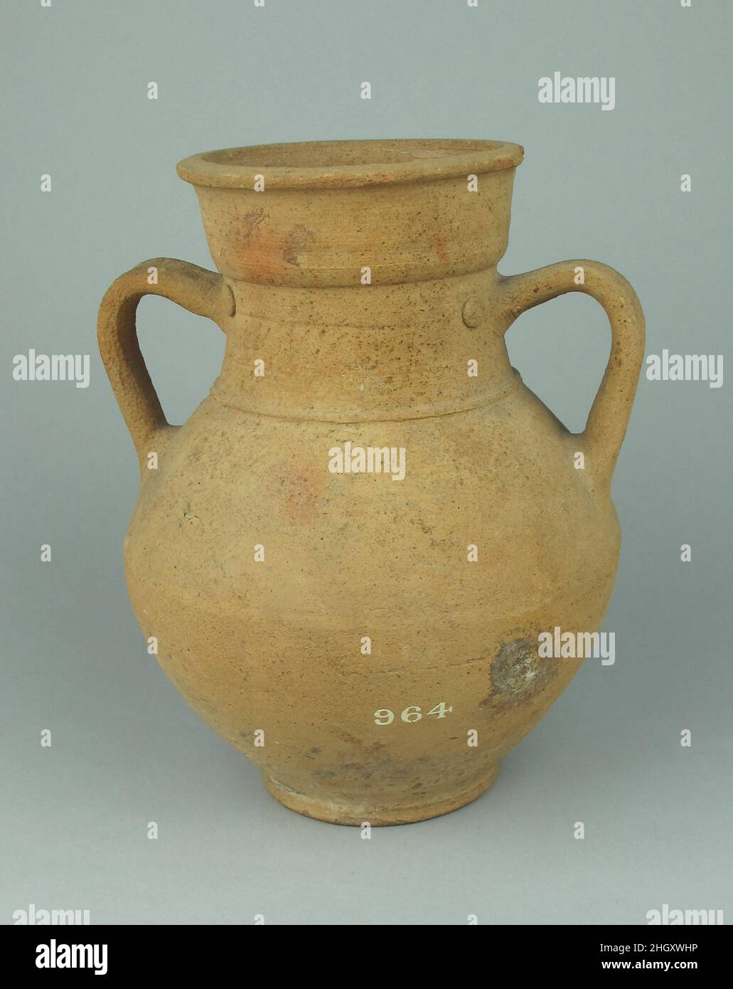 Amphora Cypriot Vase with four knobs like rivets on neck, of unpainted ...