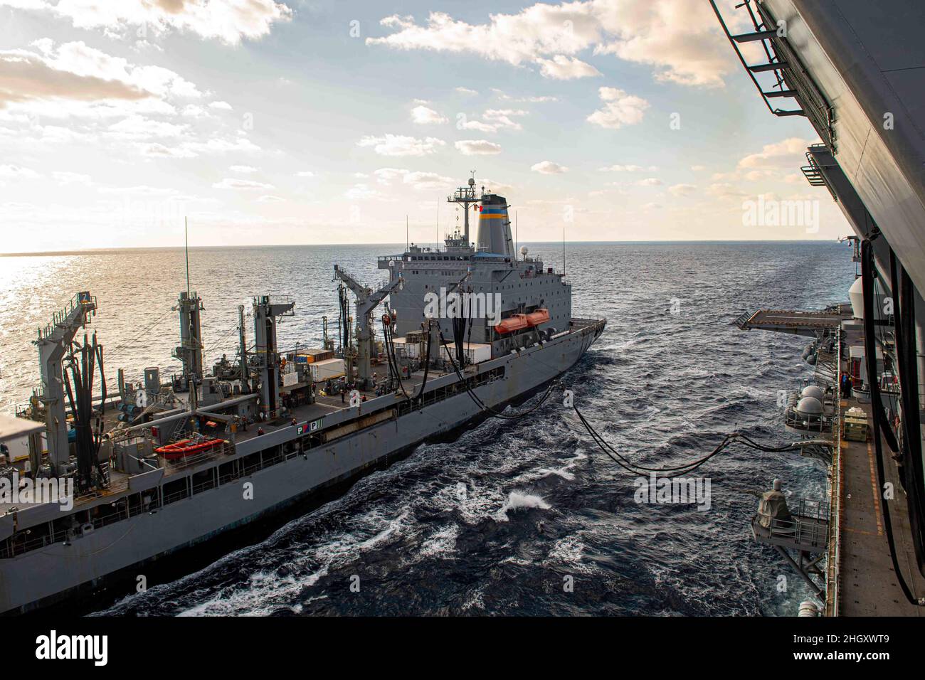 PHILIPPINE SEA (Jan. 20, 2022) The fleet replenishment oiler USNS Yukon ...