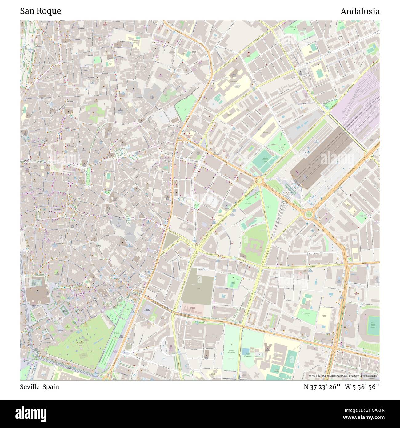 Map of san roque Cut Out Stock Images & Pictures - Alamy