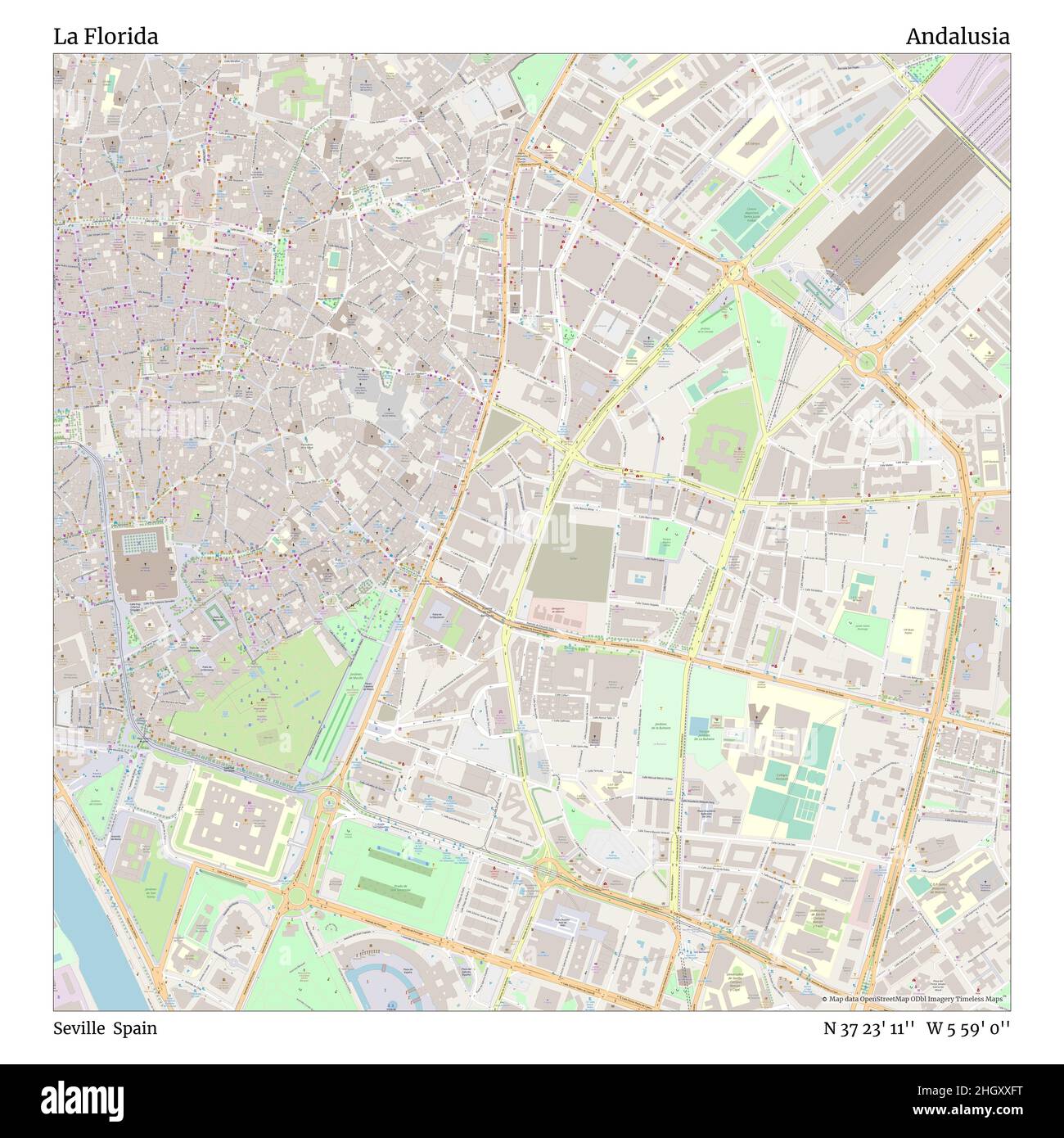 Seville florida map Cut Out Stock Images & Pictures - Alamy