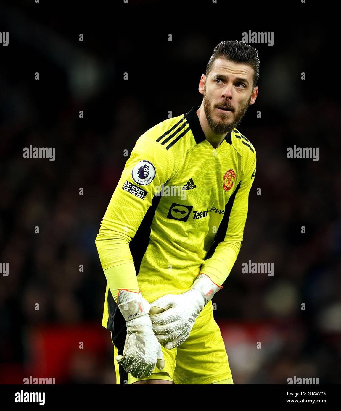 Manchester United goalkeeper David de Gea during the Premier League ...