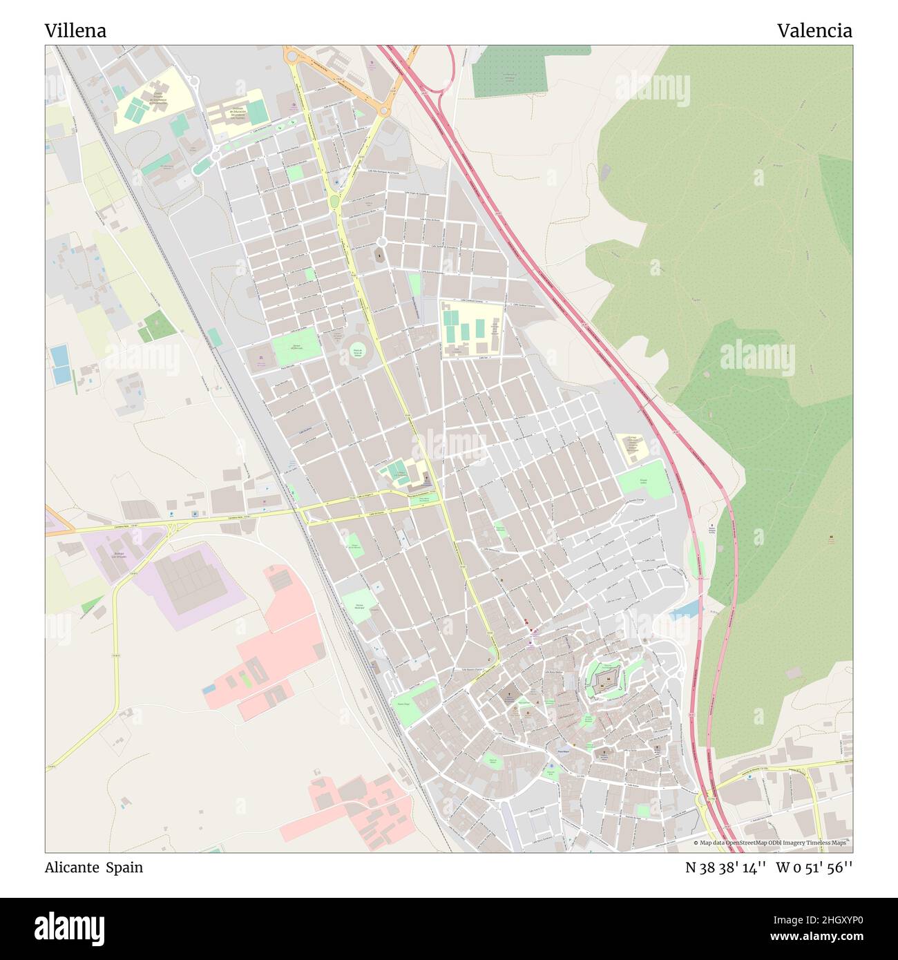 Map of villena spain Cut Out Stock Images & Pictures - Alamy