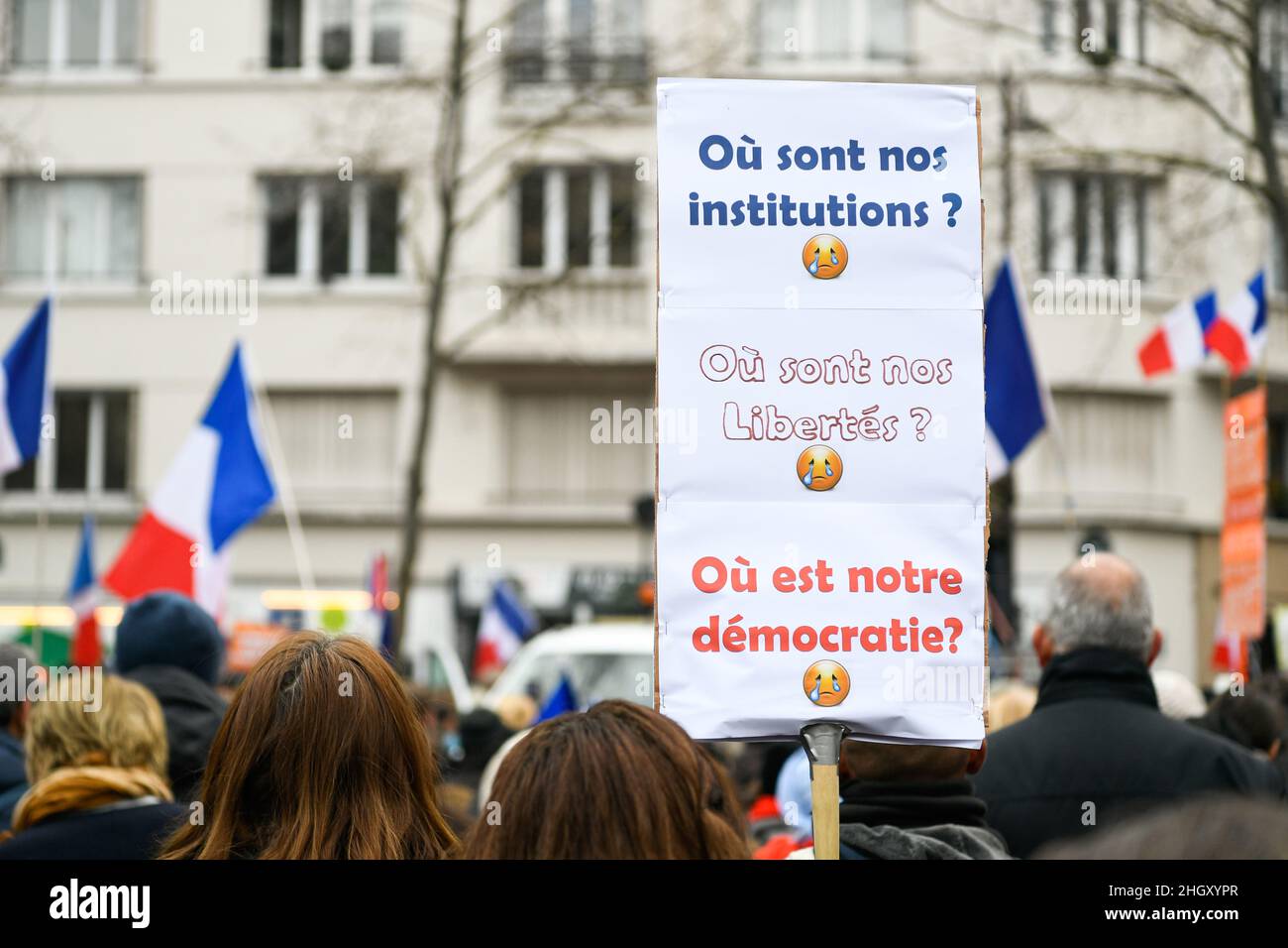 Demonstration where several tens of thousands of people paraded in ...