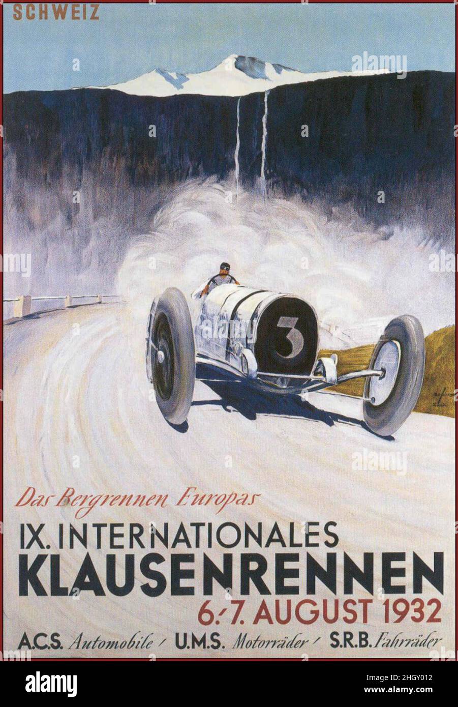 Vintage car racing poster hi-res stock photography and images - Alamy