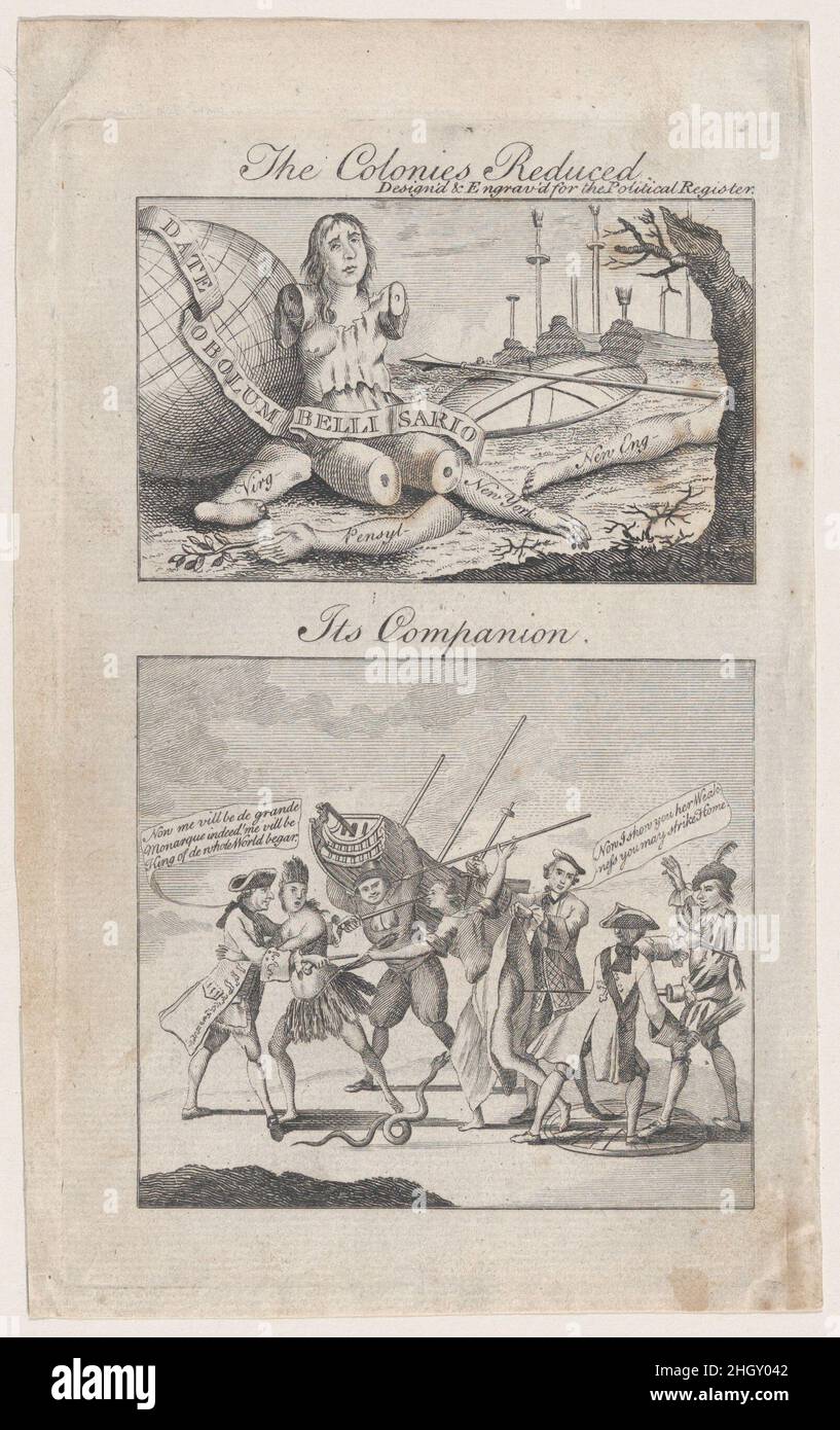 The Colonies Reduced; Its Companion 1767 Anonymous, British, 18th ...