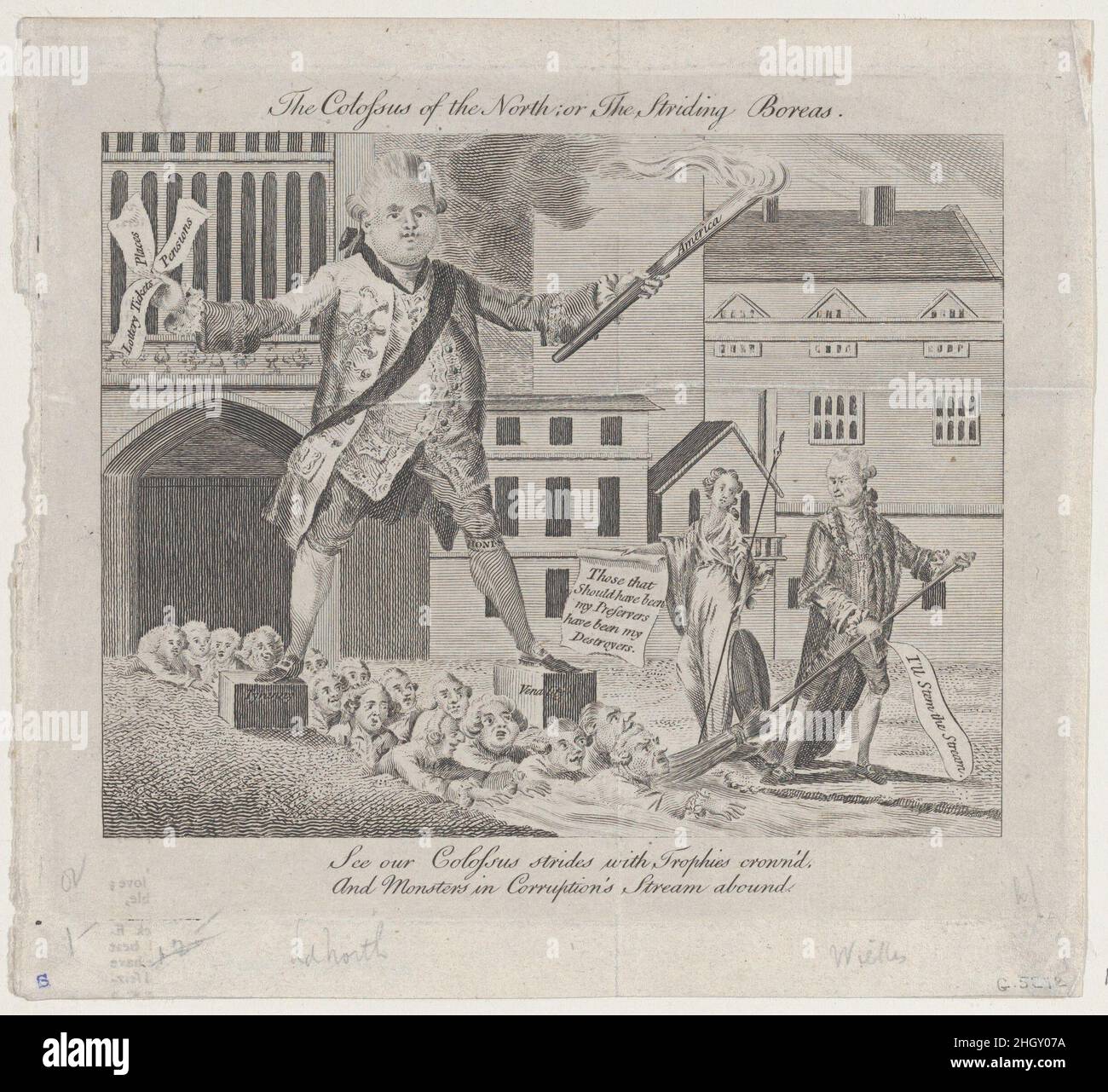 The Colossus of the North; or the Striding Boreas December 1, 1774 ...