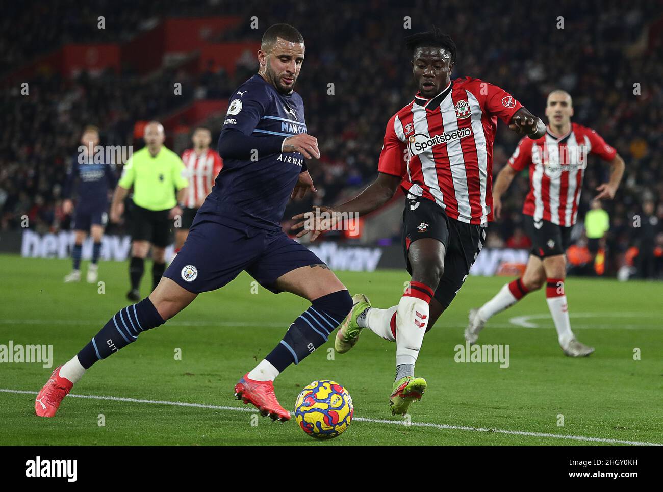 Southampton, England, 22nd January 2022. Kyle Walker of Manchester City ...