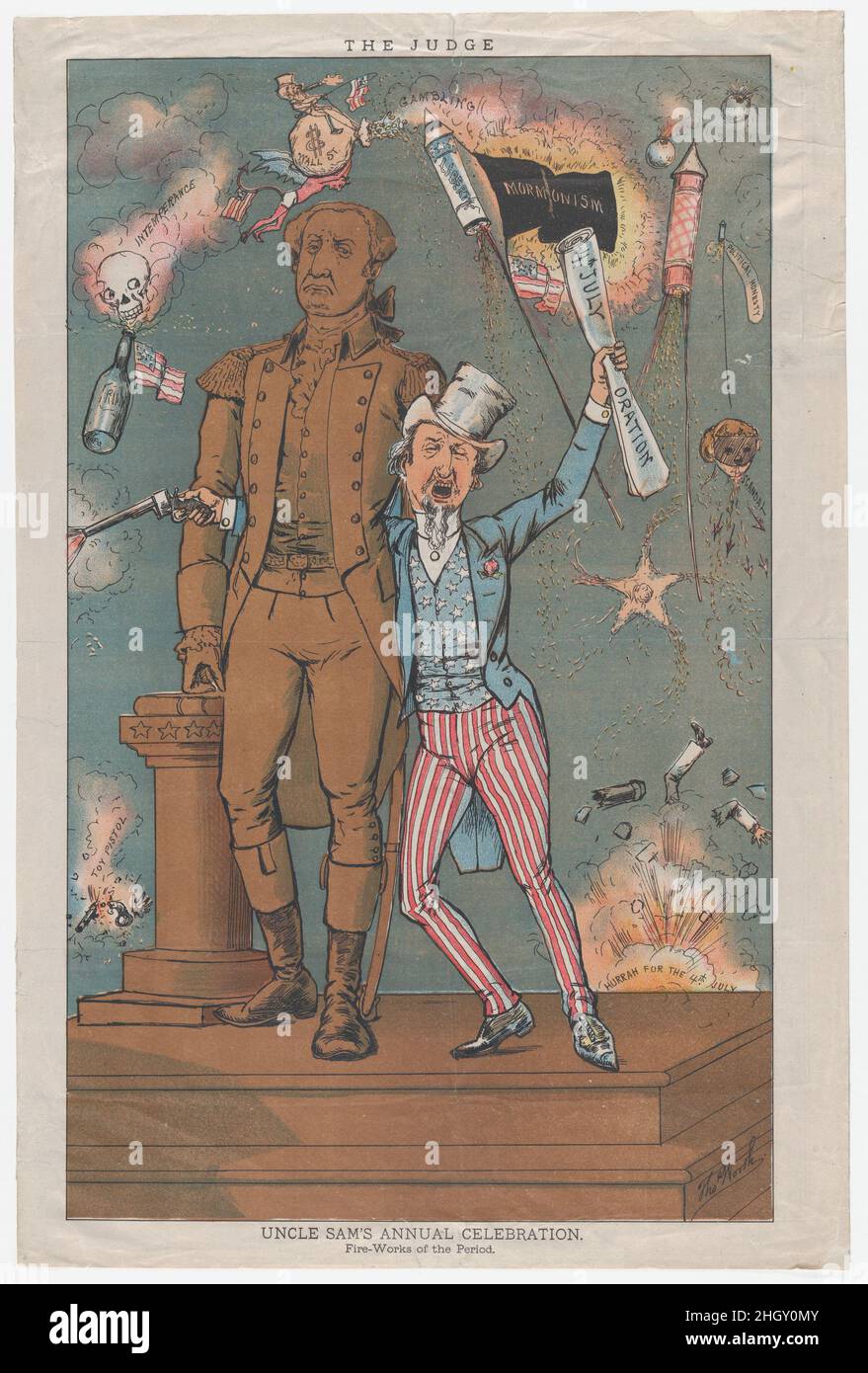 Caricature in judge uncle sam hi-res stock photography and images - Alamy