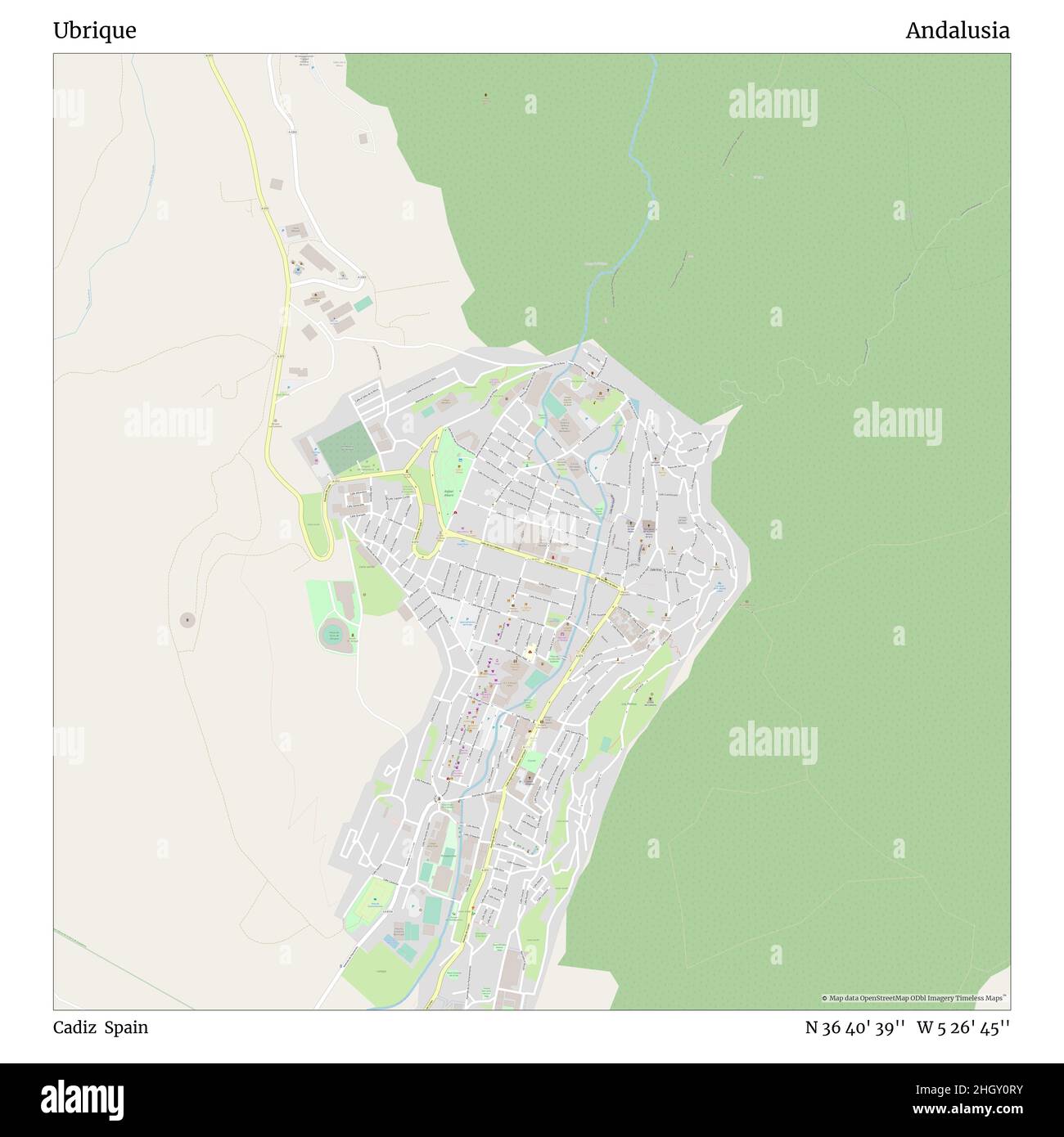Ubrique, Cadiz, Spain, Andalusia, N 36 40' 39'', W 5 26' 45'', map ...