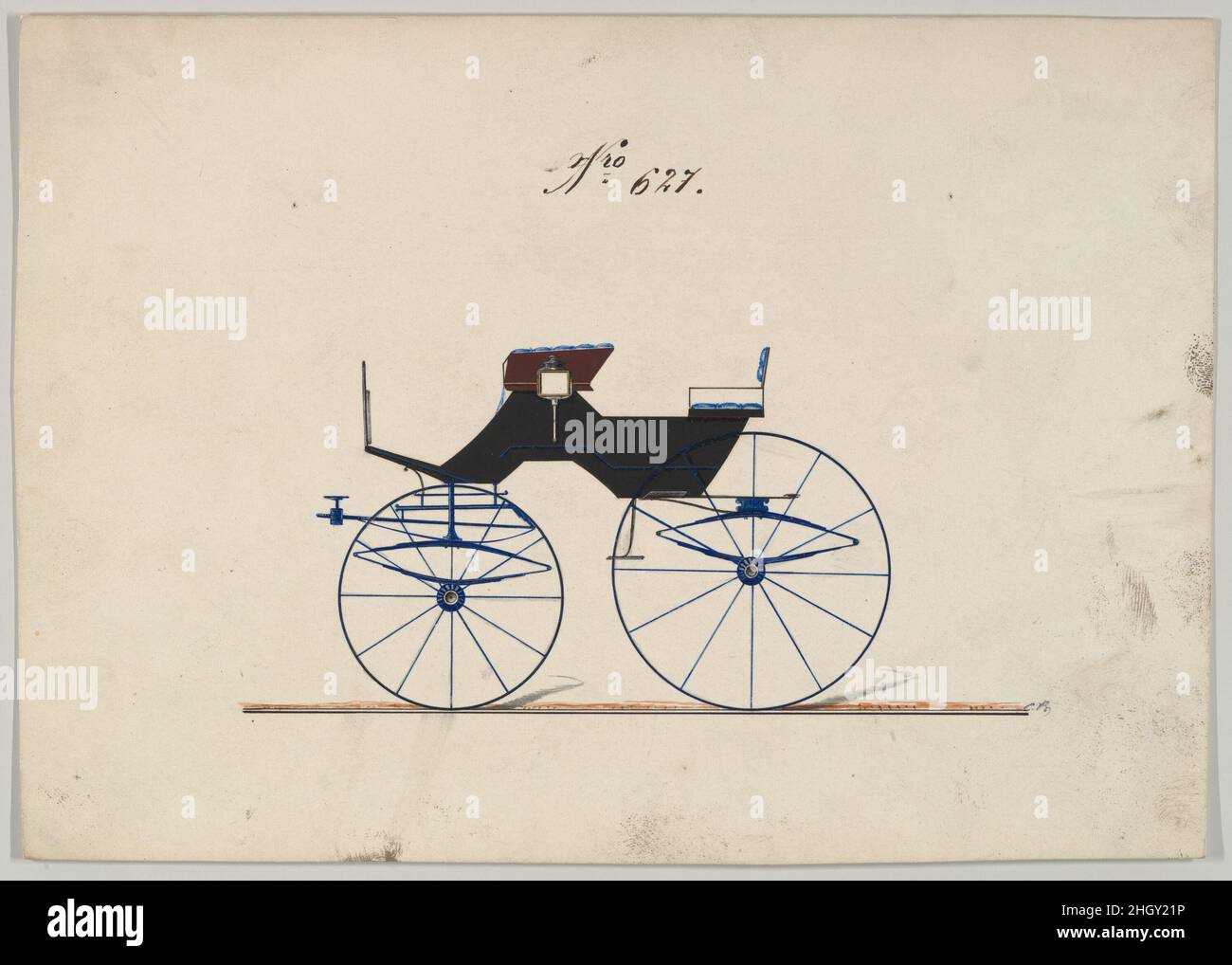 Design for 4 seat Phaeton, no top, no. 627 1850–70 Brewster & Co ...