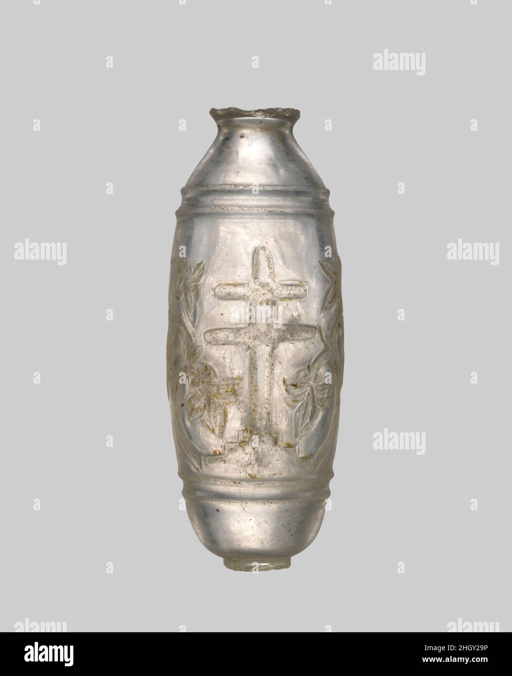 Rock Crystal Flask with Cross 10th–12th century Byzantine This rock ...