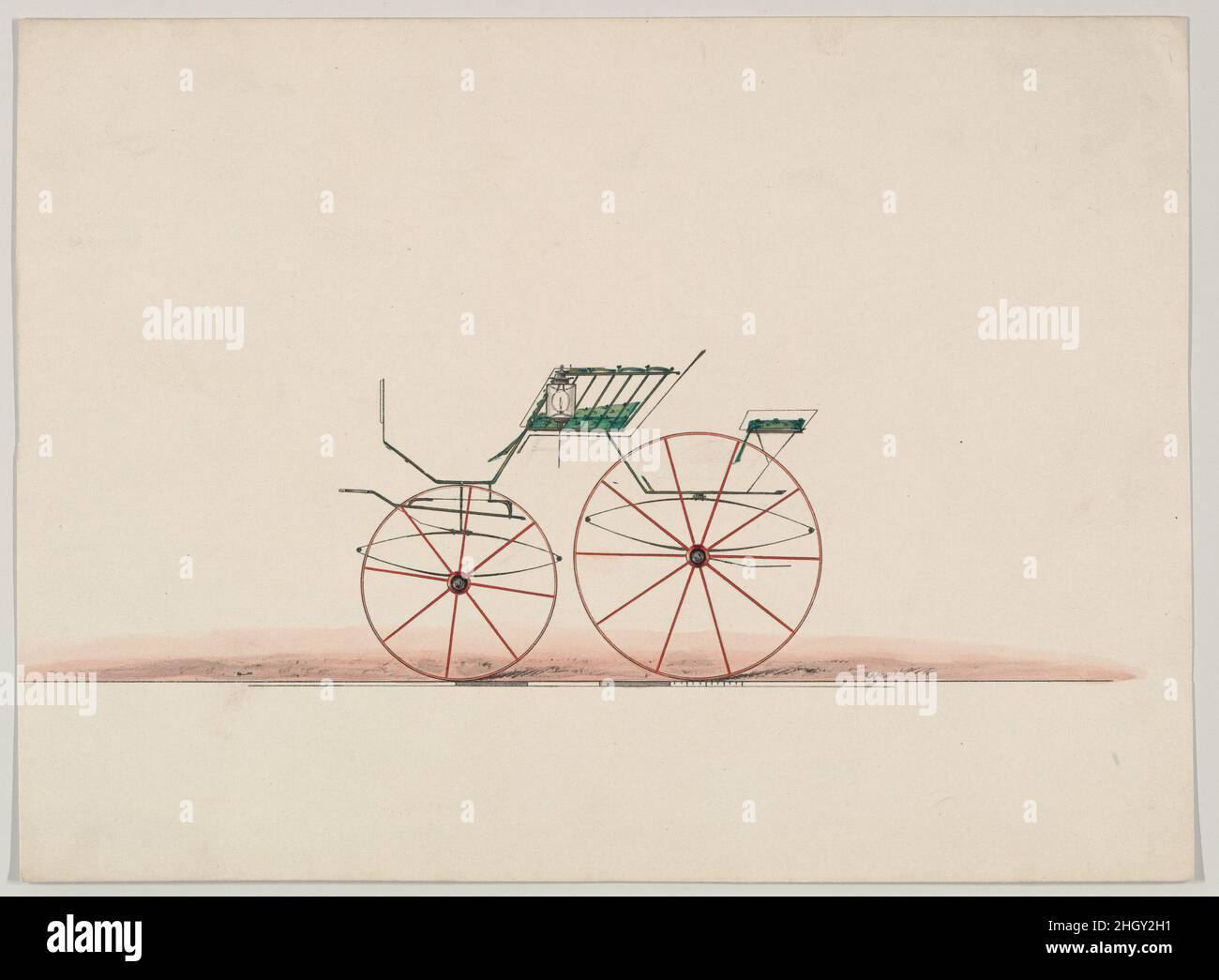 Design for Road Wagon/ Phaeton (unnumbered) ca. 1870 Brewster & Co ...