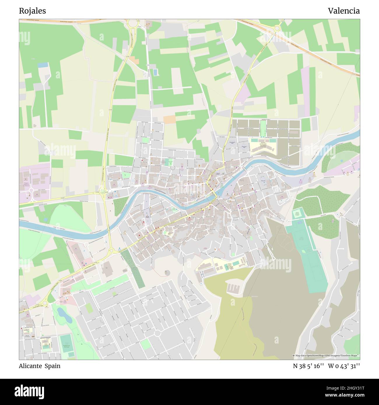 Alicante map Cut Out Stock Images & Pictures - Alamy