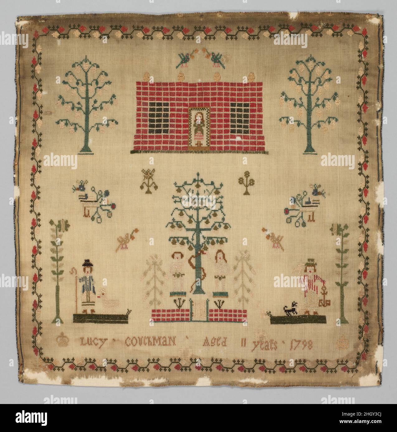Sampler 1798 British. Sampler. British. 1798. Silk on wool canvas ...