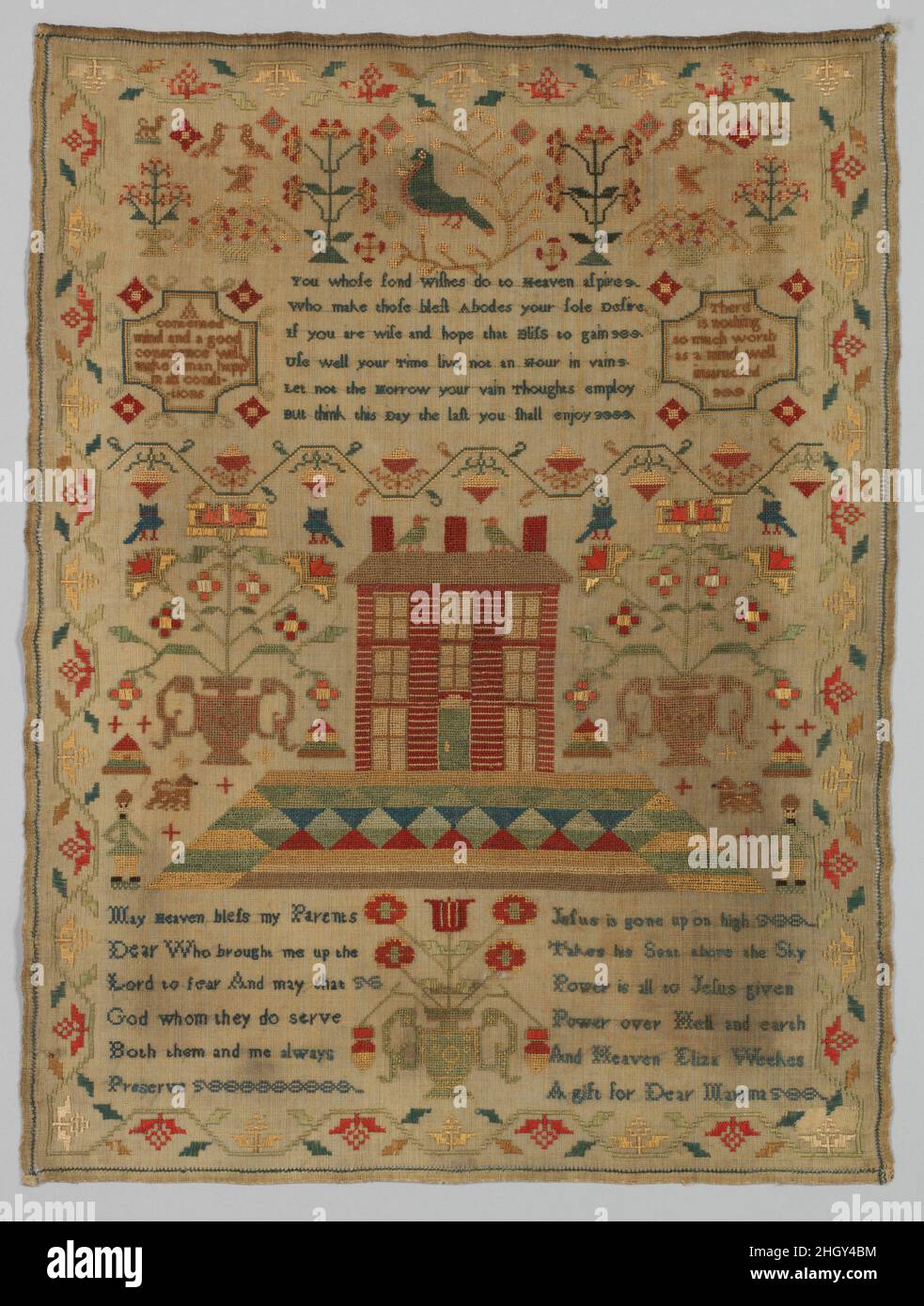 Sampler second half 18th century British. Sampler. British. second half ...