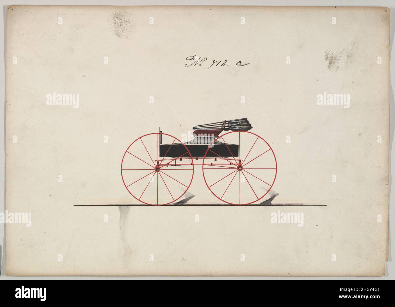 Design for Wagon, no. 718a ca. 1860 Brewster & Co. American Brewster ...