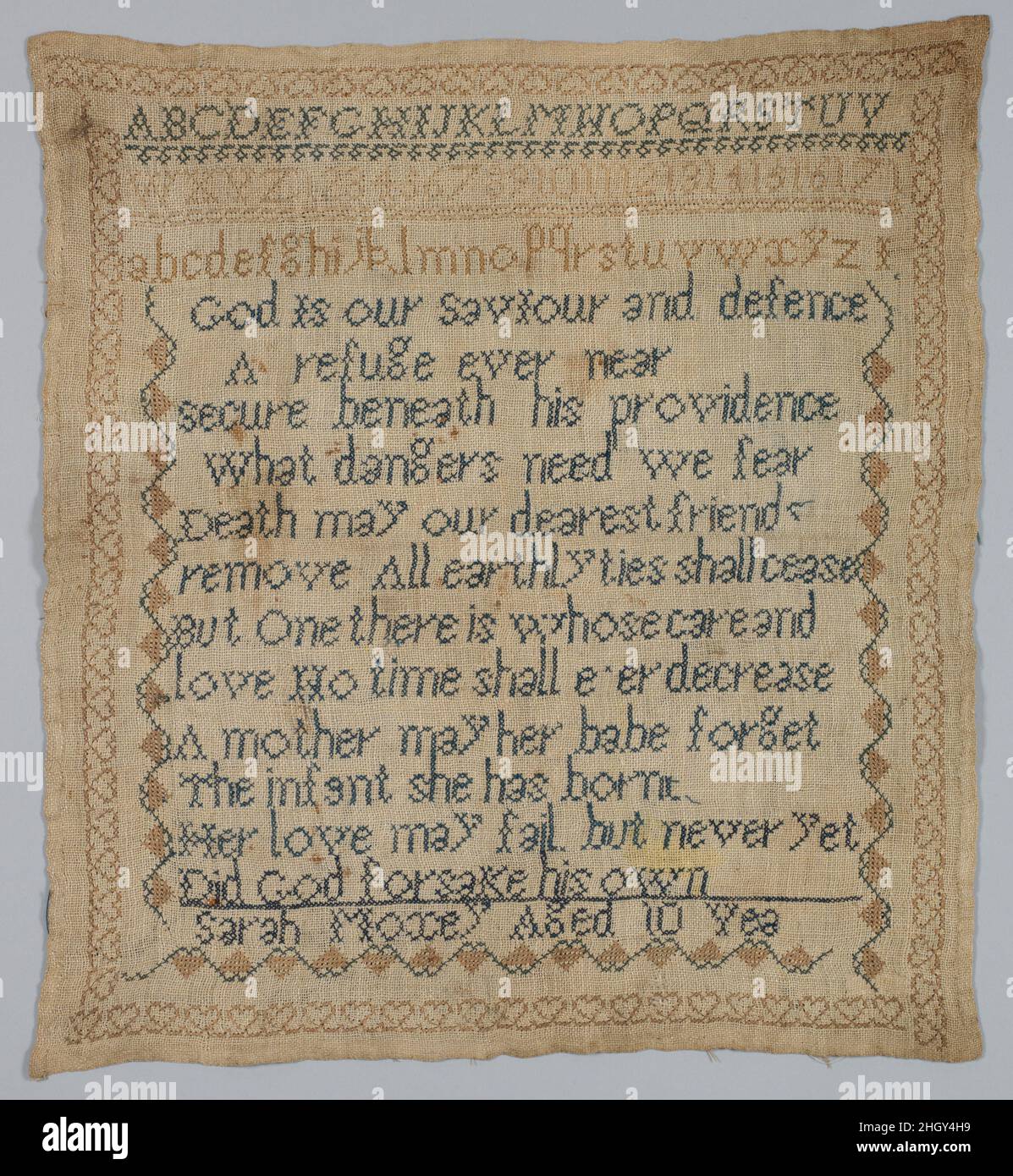 Sampler mid-19th century British. Sampler. British. mid-19th century ...