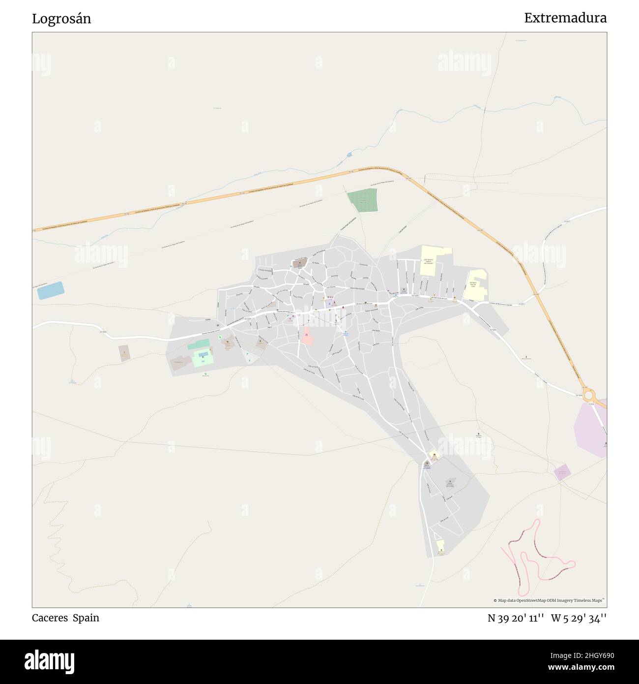 Map of logrosan hi-res stock photography and images - Alamy
