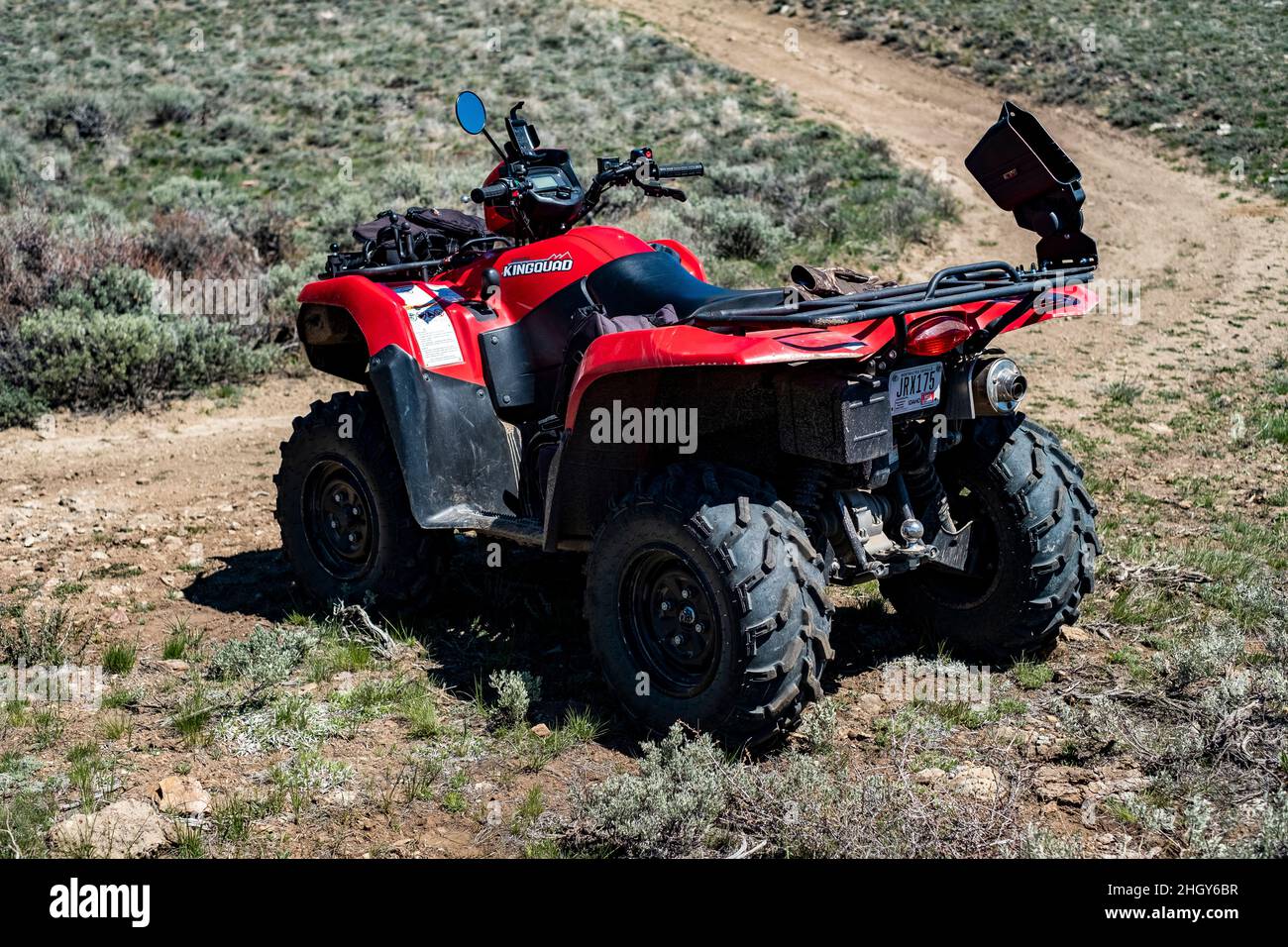 Suzuki quad on trail Stock Photo - Alamy
