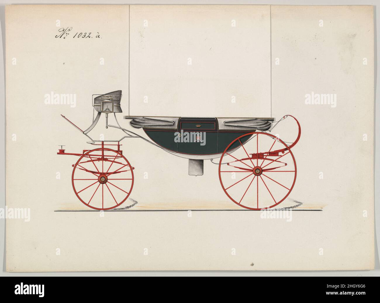 Design for Landau, no. 1032a 1850–70 Brewster & Co. American Brewster ...