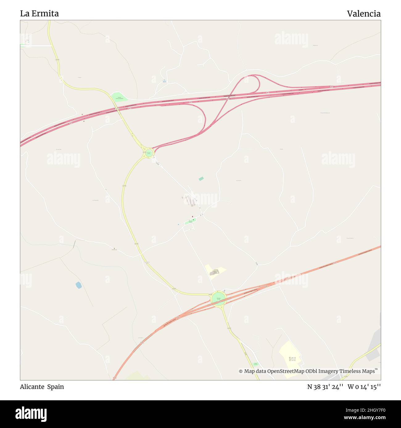 La Ermita, Alicante, Spain, Valencia, N 38 31' 24'', W 0 14' 15'', map ...