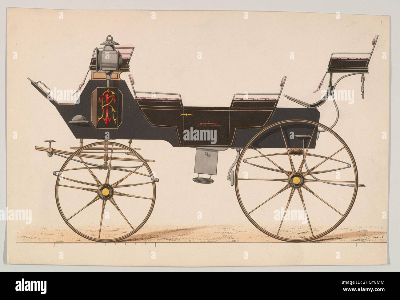 Design for Early Style Drag with No Top ca. 1860 Brewster & Co ...