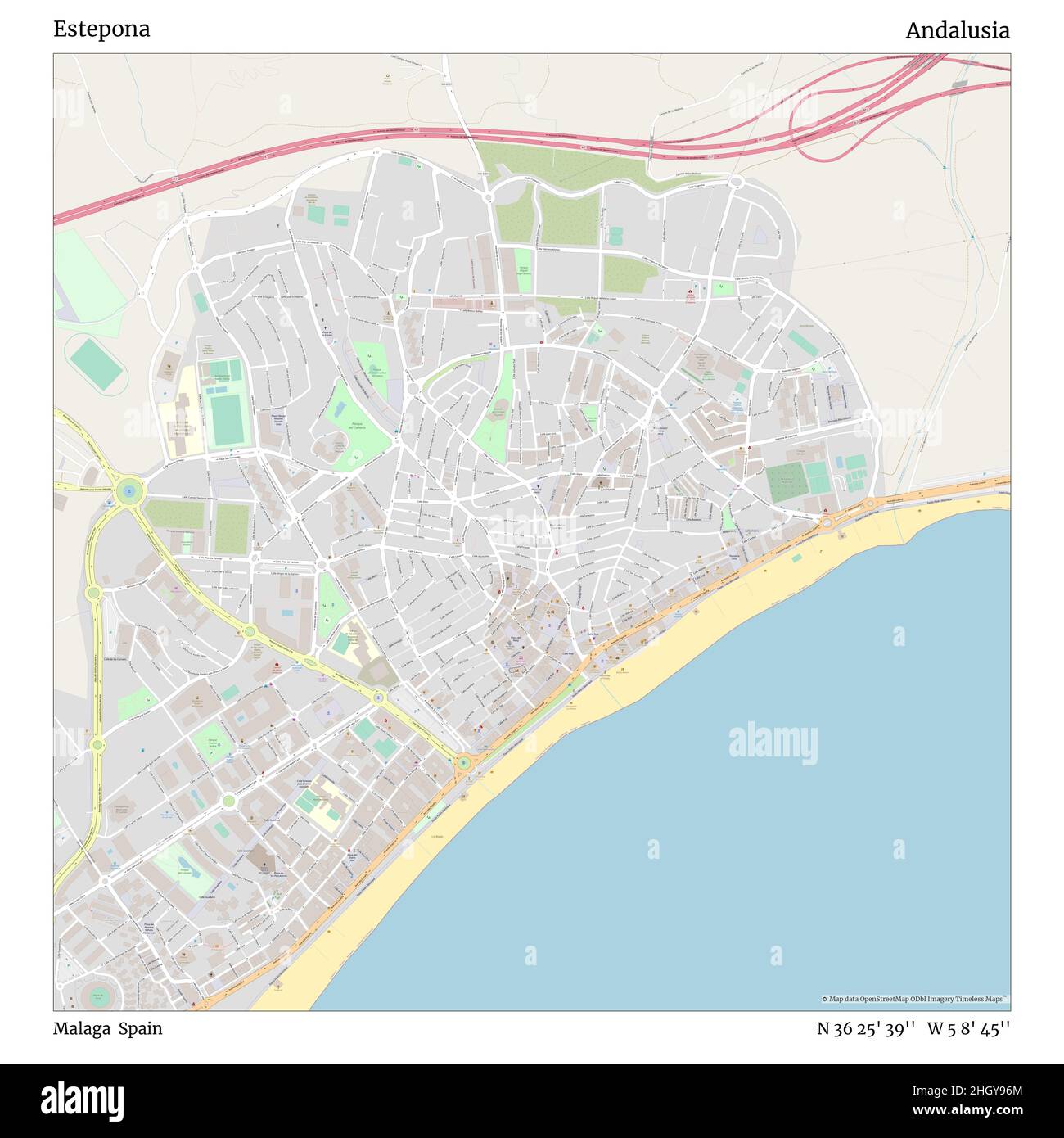 Map of estepona spain hi-res stock photography and images - Alamy