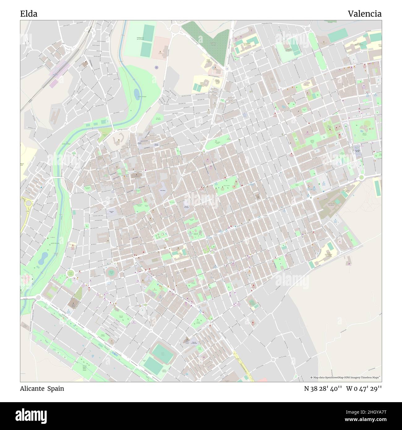 Map of elda spain Cut Out Stock Images & Pictures - Alamy